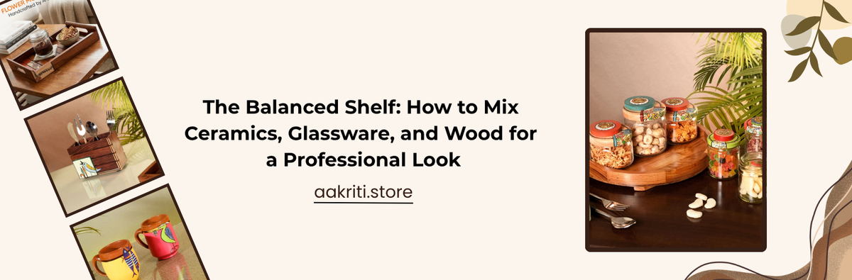 The Balanced Shelf: How to Mix Ceramics, Glassware, and Wood for a Pro ...