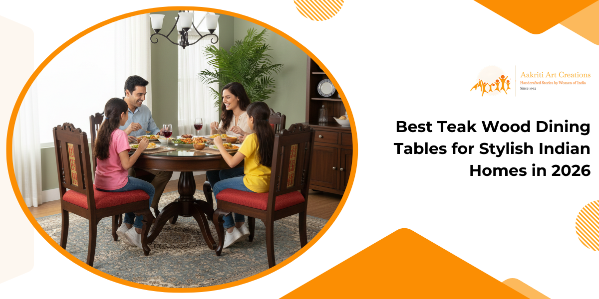 Best Teak Wood Dining Tables for Stylish Indian Homes in 2026 – Aakriti ...