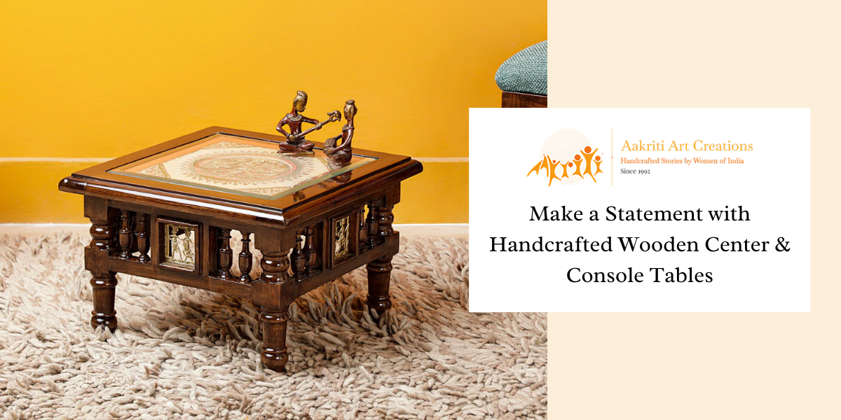 Make a Statement with Handcrafted Wooden Center & Console Tables ...
